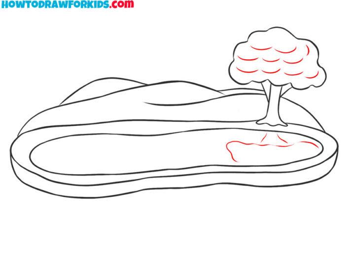 How to Draw a Lake - Easy Drawing Tutorial For Kids