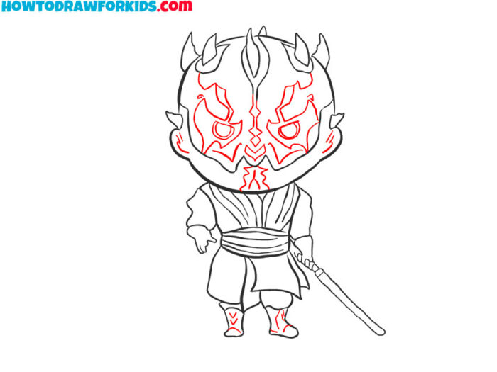 How to Draw Darth Maul - Easy Drawing Tutorial For Kids