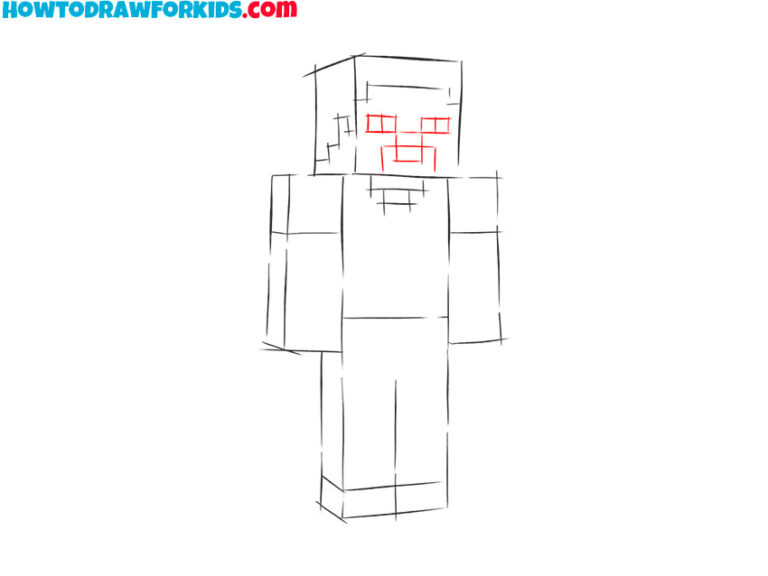 How to Draw Steve from Minecraft - Easy Drawing Tutorial For Kids