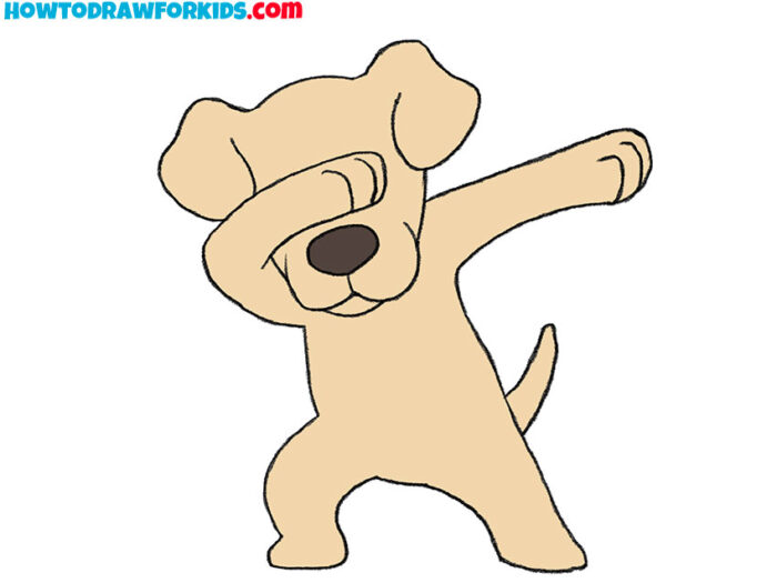 How to Draw a Dog Dabbing - Easy Drawing Tutorial For Kids