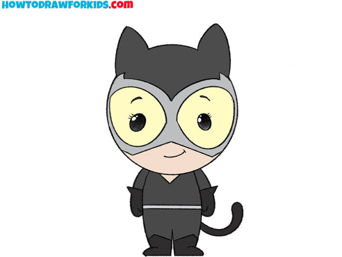How to Draw Catwoman - Easy Drawing Tutorial For Kids