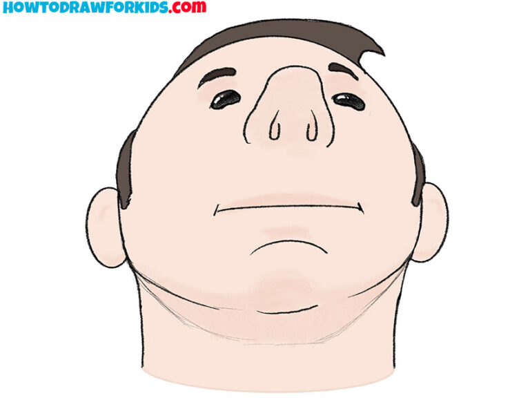 How to Draw a Face Looking Up - Easy Drawing Tutorial For Kids