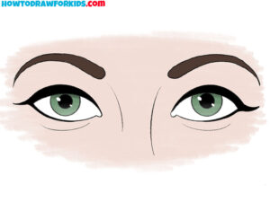 How to Draw Female Eyes - Easy Drawing Tutorial For Kids