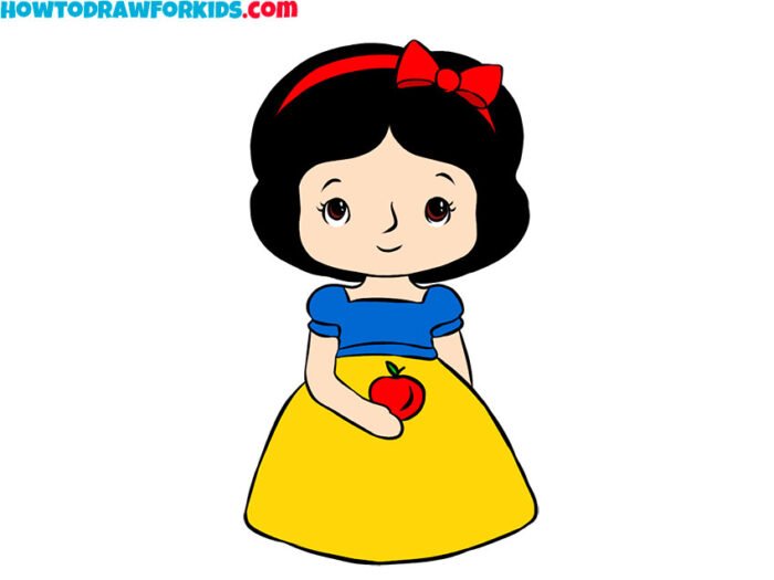 How to Draw Snow White - Easy Drawing Tutorial For Kids