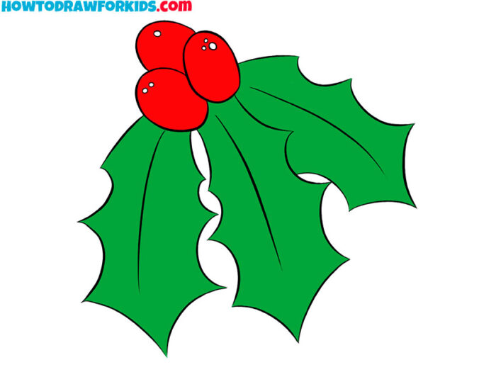 How to Draw Mistletoe - Easy Drawing Tutorial For Kids