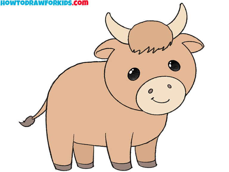 How to Draw an Ox - Easy Drawing Tutorial For Kids
