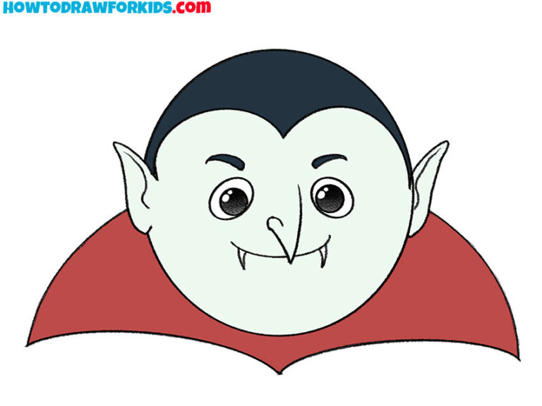 How to Draw a Vampire Face - Easy Drawing Tutorial For Kids