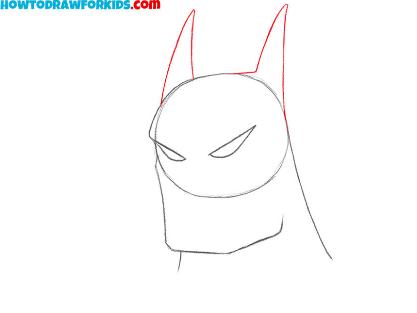 How to Draw Batman's Face - Easy Drawing Tutorial For Kids