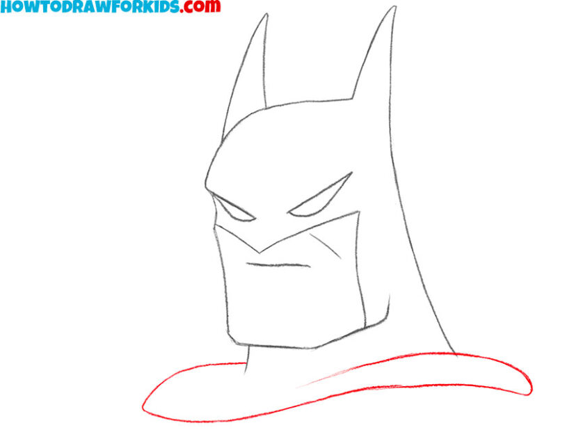 How to Draw Batman's Face - Easy Drawing Tutorial For Kids
