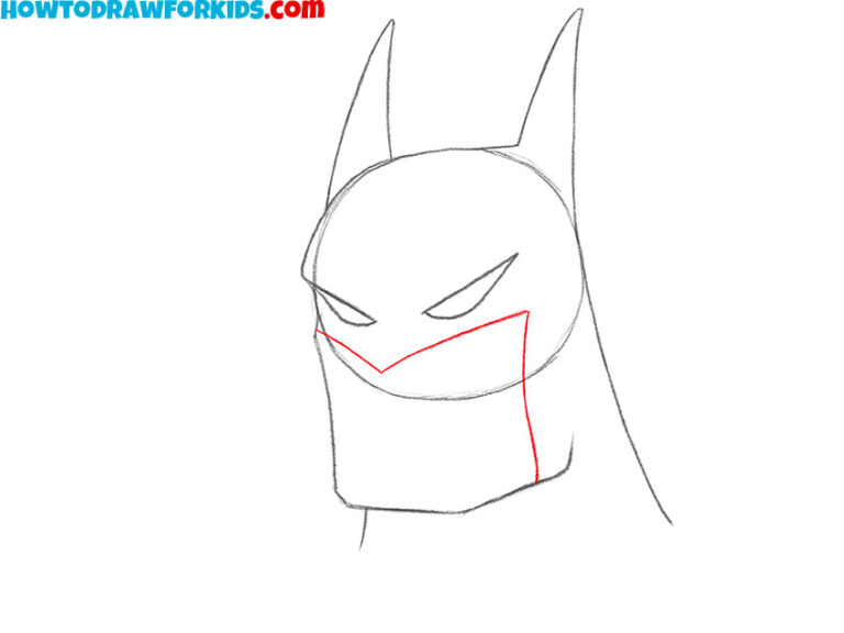 How to Draw Batman's Face - Easy Drawing Tutorial For Kids