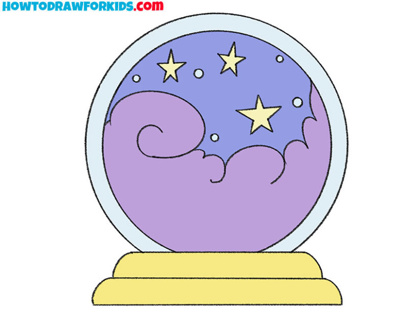 How to Draw a Magic Ball - Easy Drawing Tutorial For Kids