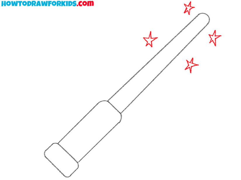 How to Draw a Magic Wand - Easy Drawing Tutorial For Kids