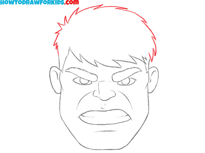 How to Draw the Hulk’s Face - Easy Drawing Tutorial For Kids