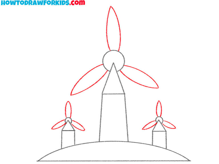 How to Draw a Wind Turbine - Easy Drawing Tutorial For Kids