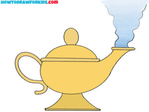 How to Draw a Genie Lamp - Easy Drawing Tutorial For Kids
