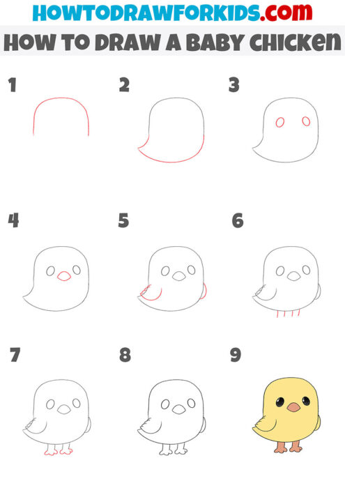 How to Draw a Chick - Easy Drawing Tutorial For Kids
