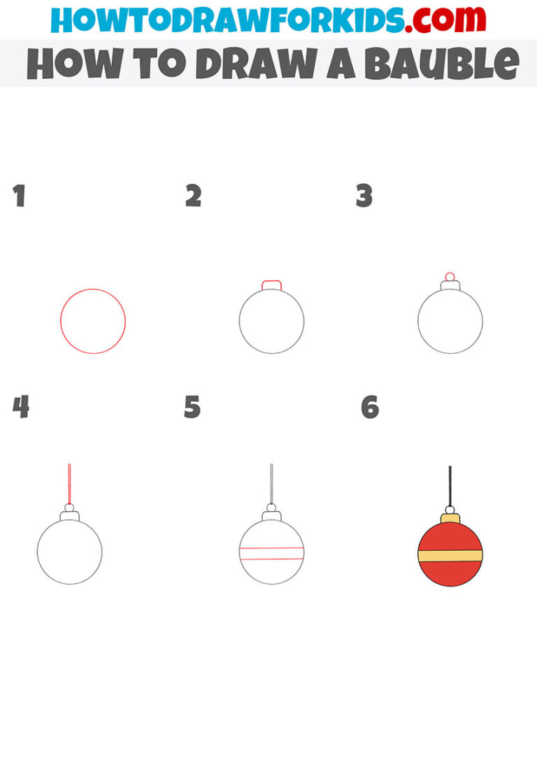 How to Draw a Bauble - Easy Drawing Tutorial For Kids