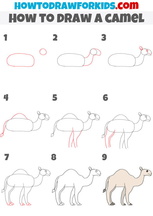 How to Draw a Camel - Easy Drawing Tutorial For Kids