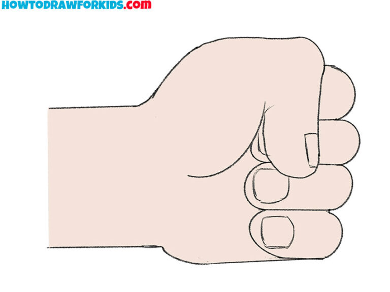 How to Draw a Fist - Easy Drawing Tutorial For Kids