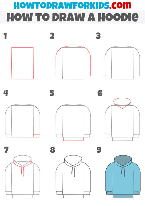 How to Draw a Hoodie - Easy Drawing Tutorial For Kids
