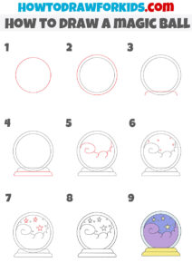How to Draw a Magic Ball - Easy Drawing Tutorial For Kids