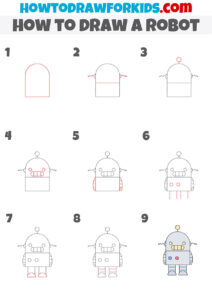 How to Draw a Robot - Easy Drawing Tutorial For Kids