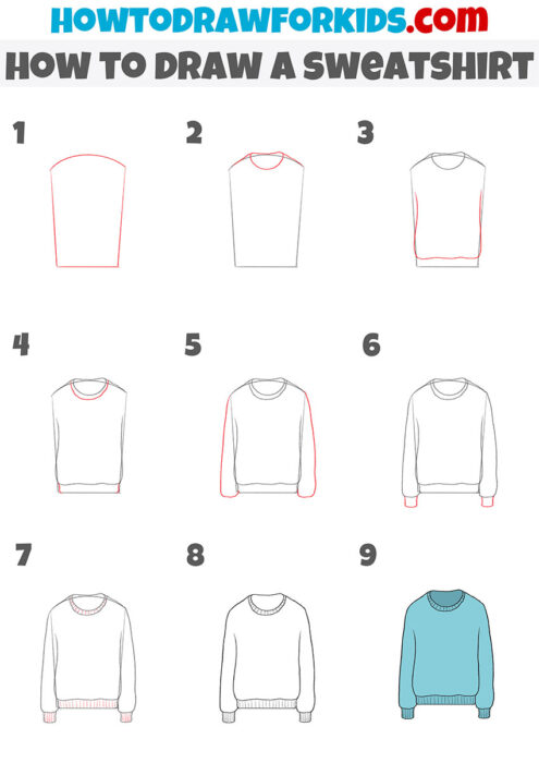 How to Draw a Sweatshirt - Easy Drawing Tutorial For Kids