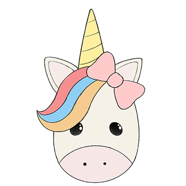 How To Draw A Unicorn Face Step By Step Easy Drawing Tutorial For Kids