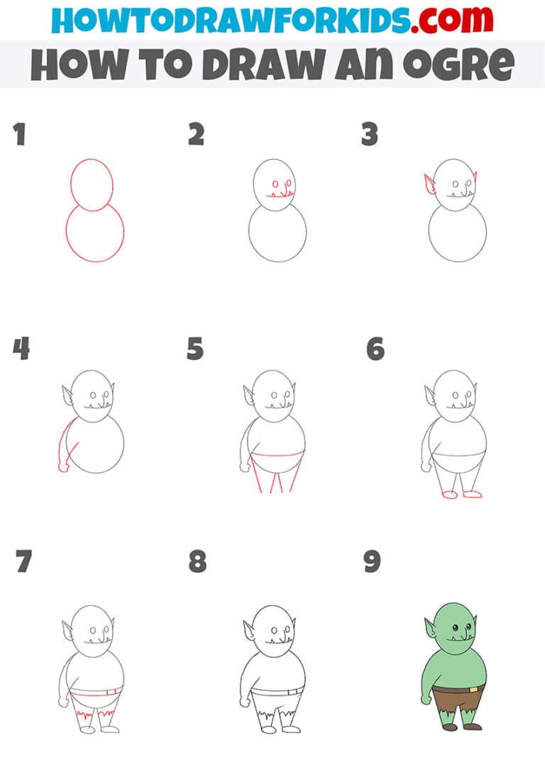 How to Draw an Ogre - Easy Drawing Tutorial For Kids