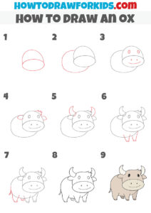 How to Draw an Ox - Easy Drawing Tutorial For Kids
