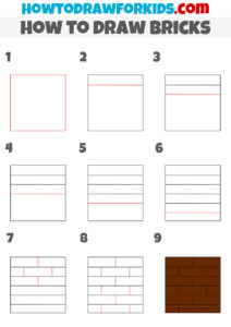 How to Draw Bricks - Easy Drawing Tutorial For Kids