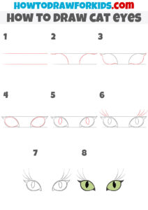 How to Draw Cat Eyes - Easy Drawing Tutorial For Kids