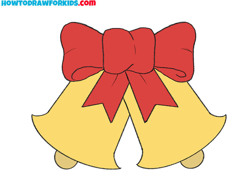 How to Draw Christmas Bells - Easy Drawing Tutorial For Kids