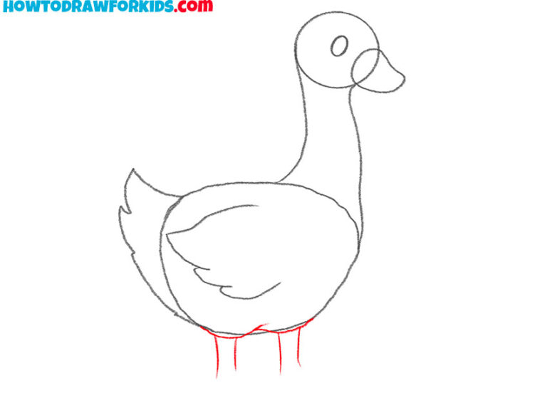How to Draw a Goose - Easy Drawing Tutorial For Kids