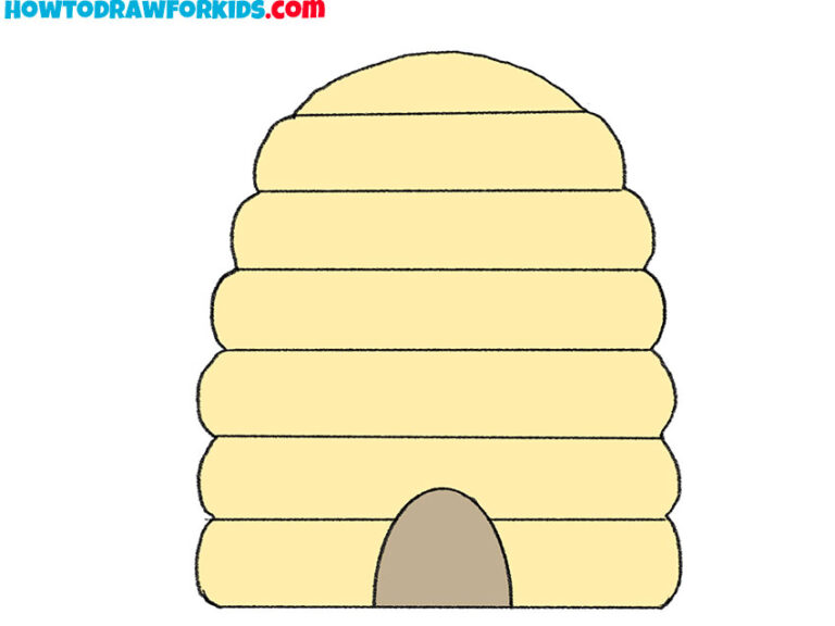How to Draw a Beehive - Easy Drawing Tutorial For Kids