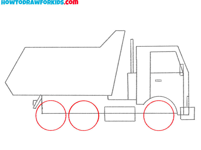 How to Draw a Dump Truck - Easy Drawing Tutorial For Kids