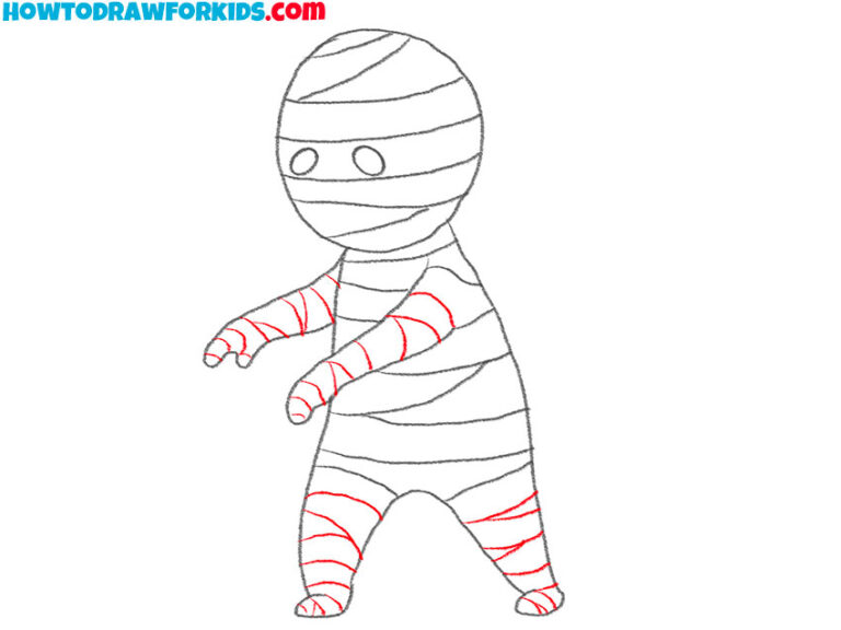 How to Draw a Mummy - Easy Drawing Tutorial For Kids