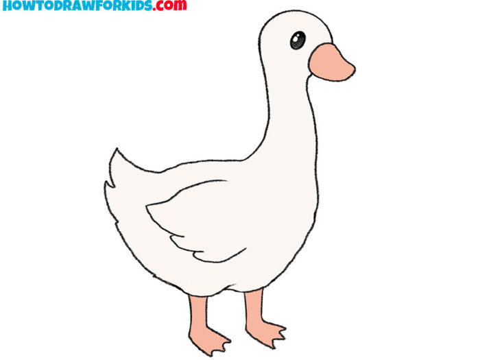 How to Draw a Goose - Easy Drawing Tutorial For Kids