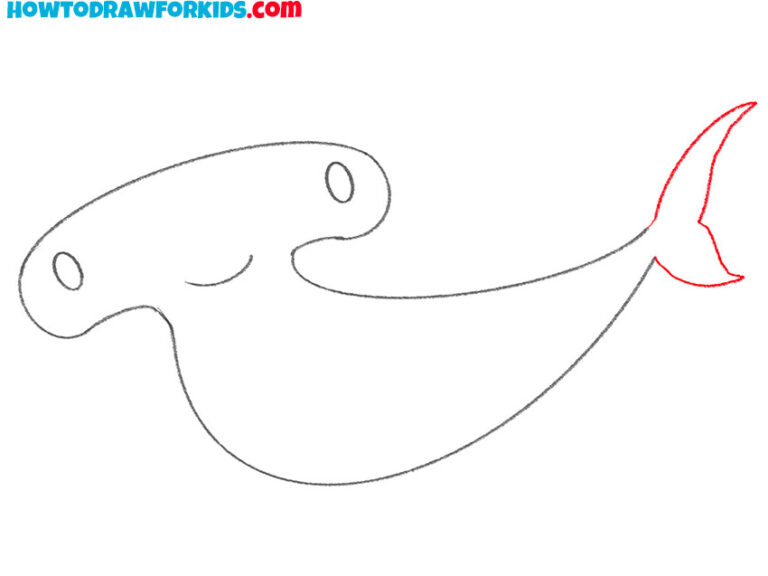 How to Draw a Hammerhead Shark - Easy Drawing Tutorial For Kids