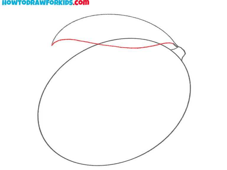How to Draw a Mango - Easy Drawing Tutorial For Kids
