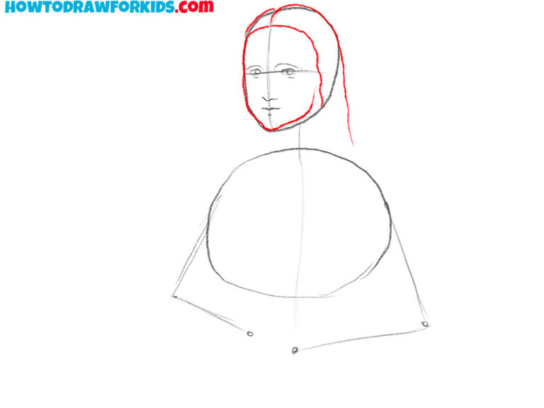 How to Draw Mona Lisa - Easy Drawing Tutorial For Kids
