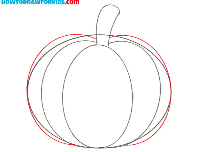 How to Draw a Cute Pumpkin - Easy Drawing Tutorial For Kids