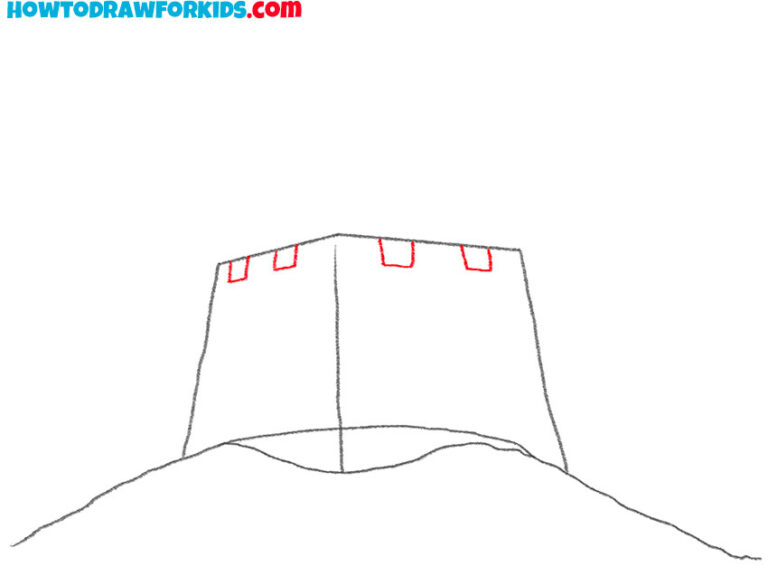 How to Draw a Sandcastle - Easy Drawing Tutorial For Kids
