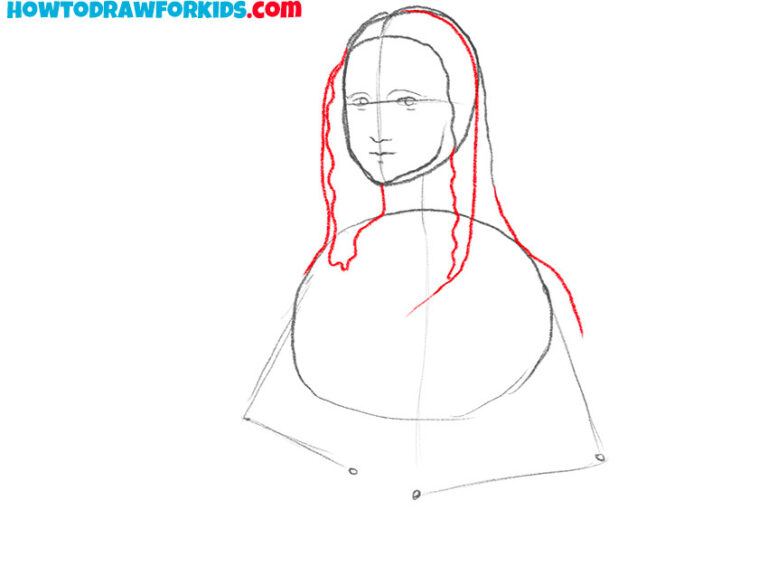 How to Draw Mona Lisa - Easy Drawing Tutorial For Kids