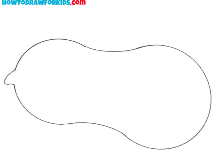 How to Draw a Peanut - Easy Drawing Tutorial For Kids