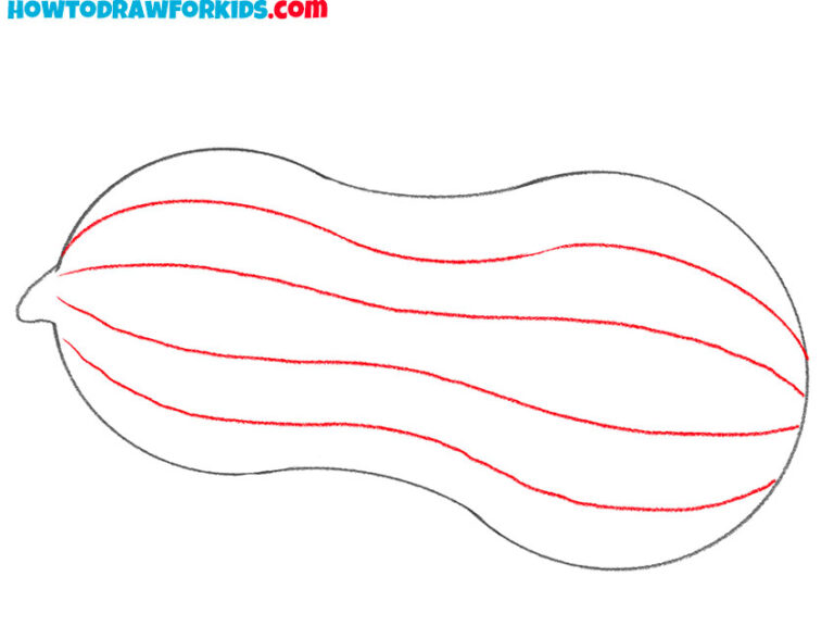 How to Draw a Peanut - Easy Drawing Tutorial For Kids