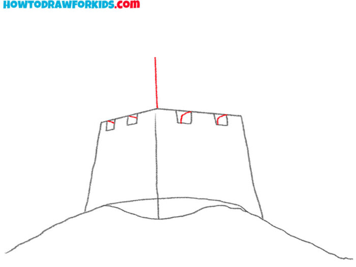 How to Draw a Sandcastle - Easy Drawing Tutorial For Kids