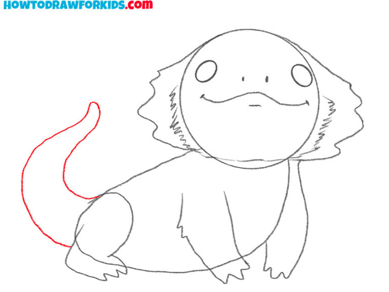 How to Draw a Bearded Dragon - Easy Drawing Tutorial For Kids