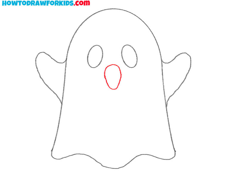 How to Draw a Ghost Step by Step - Easy Drawing Tutorial For Kids