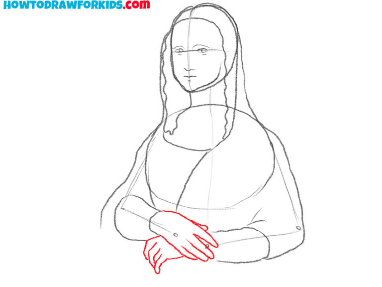 How to Draw Mona Lisa - Easy Drawing Tutorial For Kids